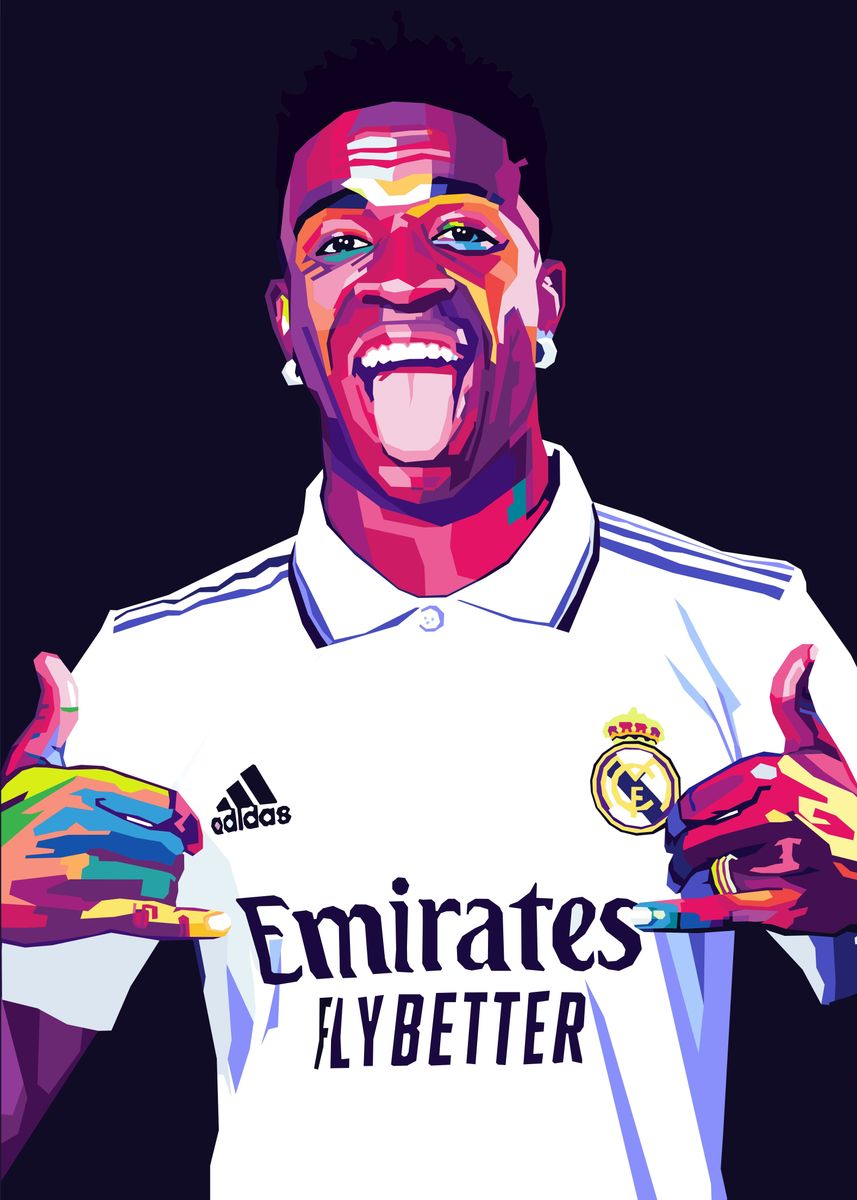 'Vini JR Wpap Pop Art' Poster, picture, metal print, paint by Mus Mius ...