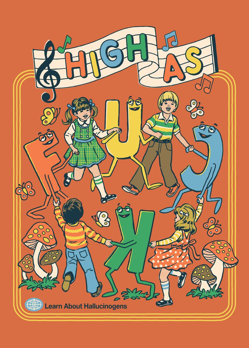 'High AF' Poster, picture, metal print, paint by Steven Rhodes | Displate