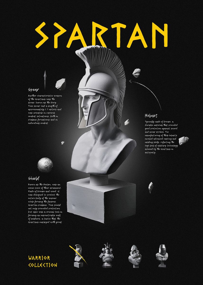 'Spartan' Poster, picture, metal print, paint by Domhollo | Displate