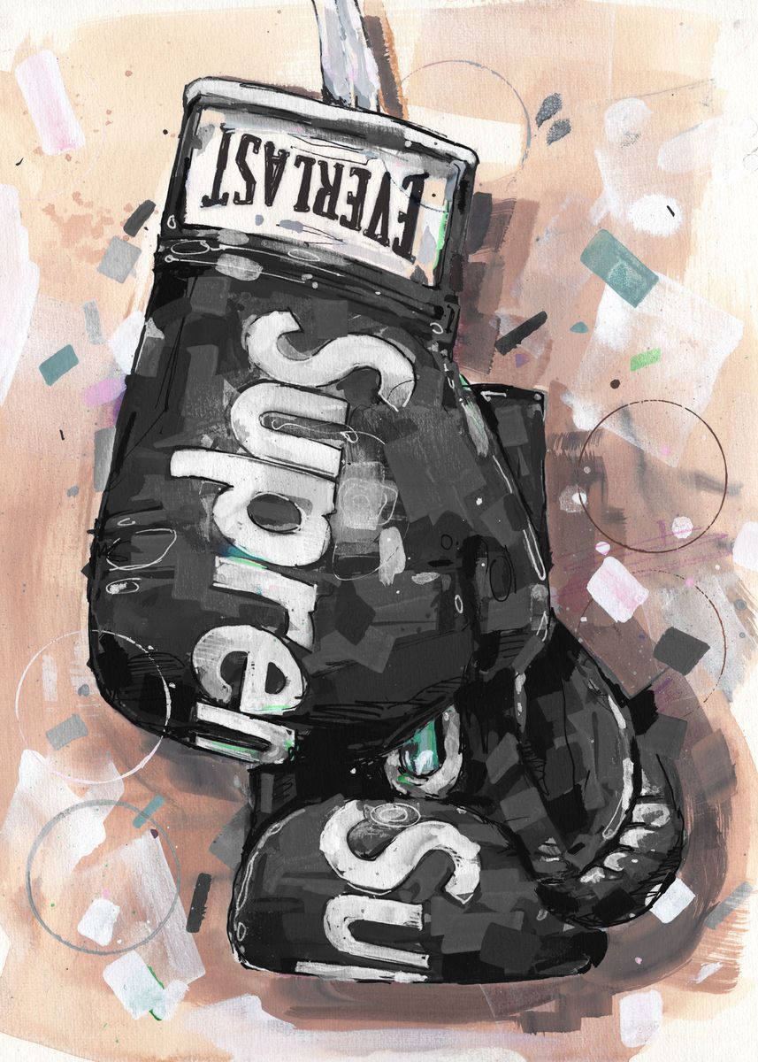 'Boxing gloves painting' Poster, picture, metal print, paint by Jos ...