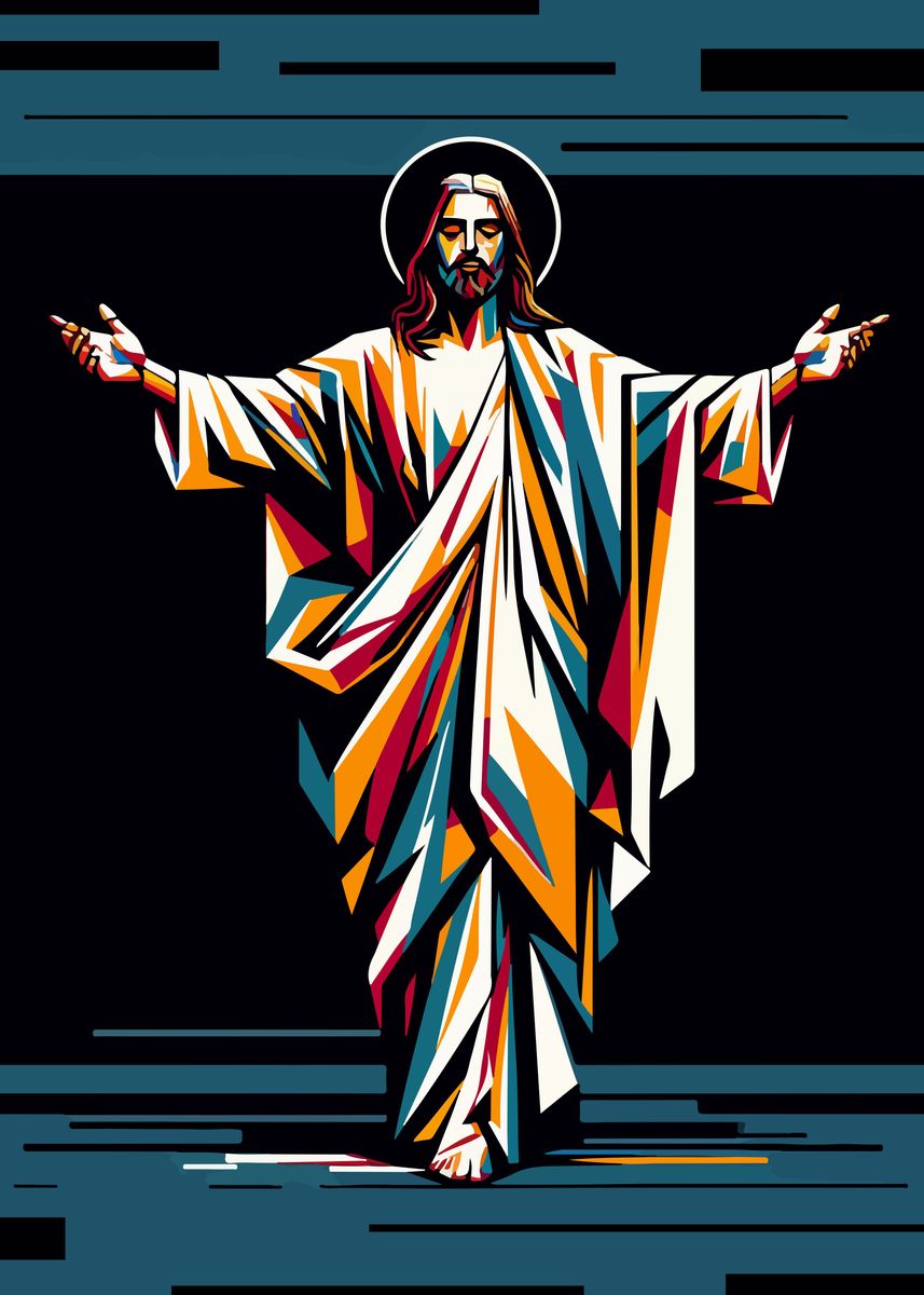 'Jesus Christ wpap pop art' Poster, picture, metal print, paint by du ...