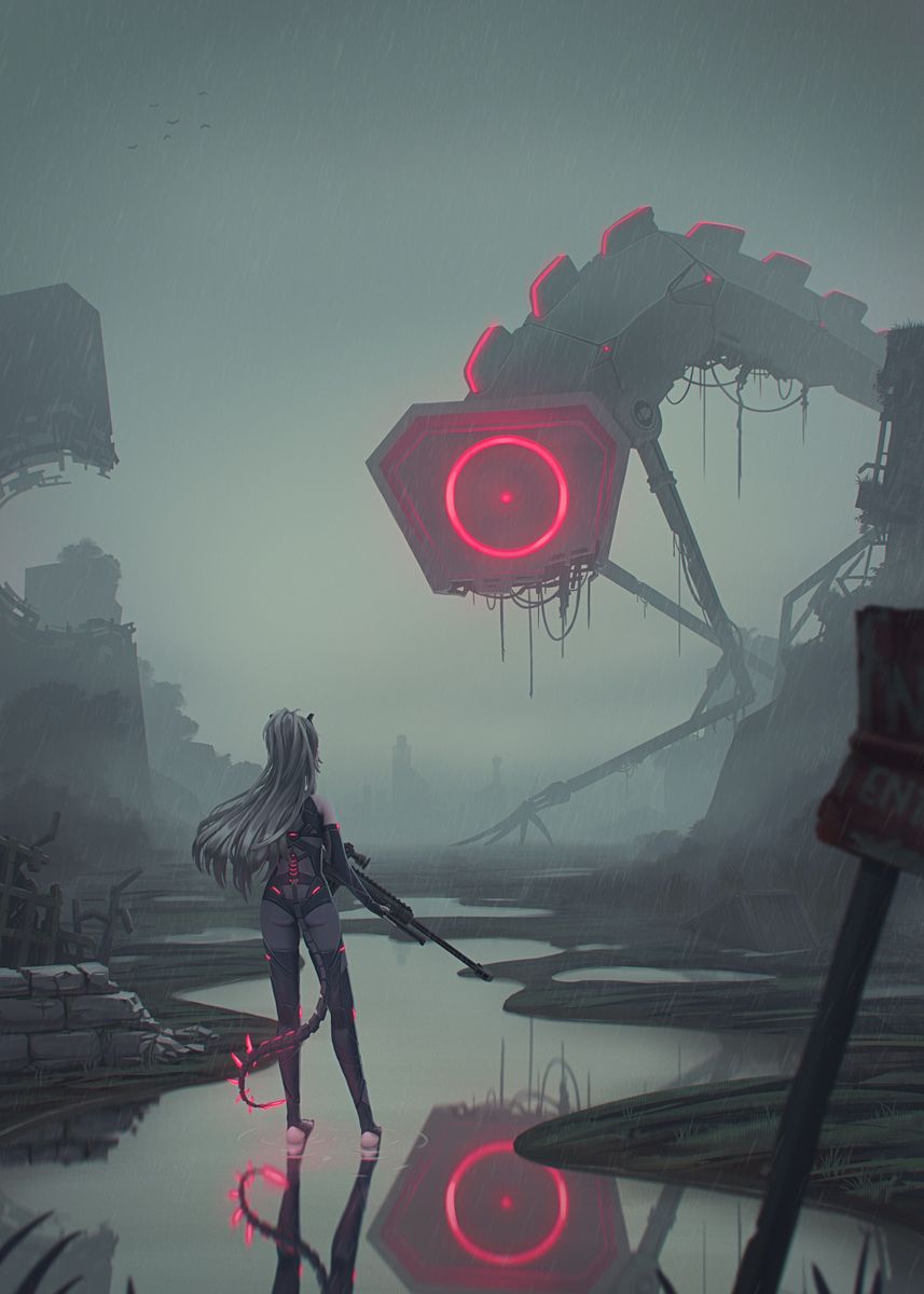 'Saruei' Poster, picture, metal print, paint by Victifreak | Displate