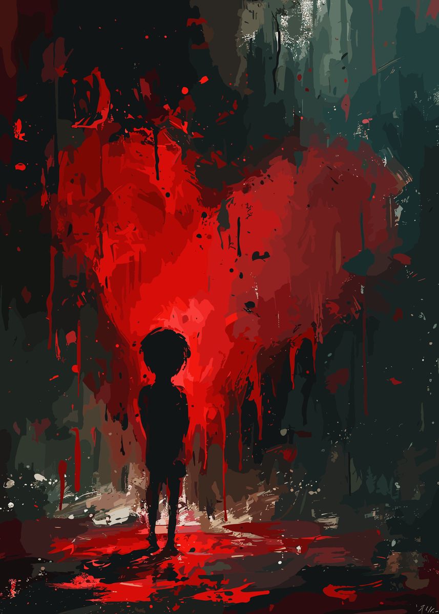 'Heart Graffiti Street Art' Poster, picture, metal print, paint by ...