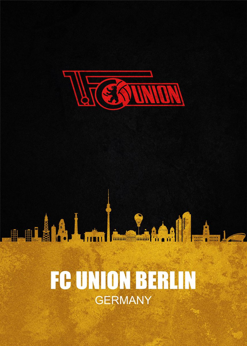 'Union Berlin City Skyline' Poster, picture, metal print, paint by ...