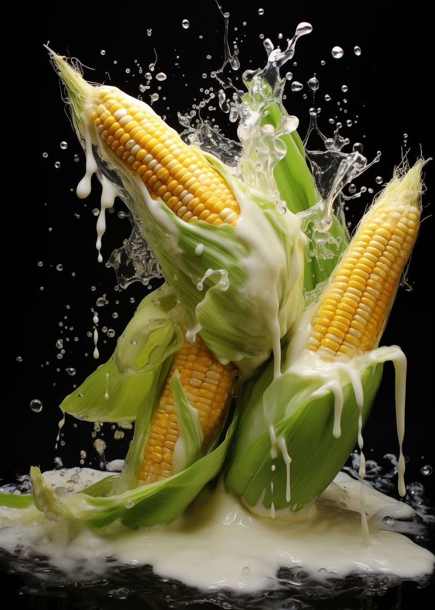 'Corn' Poster, picture, metal print, paint by NapArt | Displate