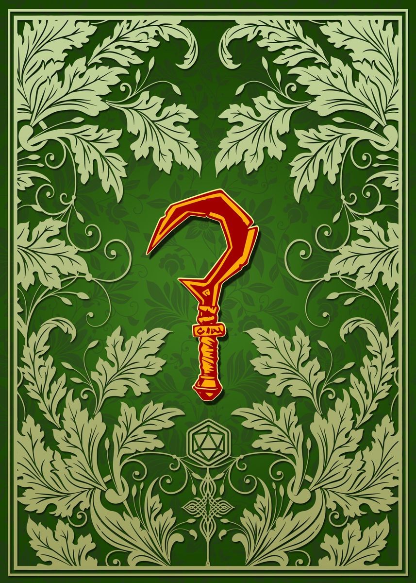 'RPG druid sickle' Poster, picture, metal print, paint by LouteCrea ...