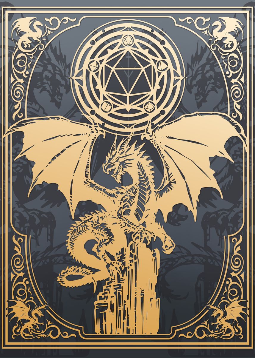 'RPG Dragon Dice' Poster, picture, metal print, paint by LouteCrea ...