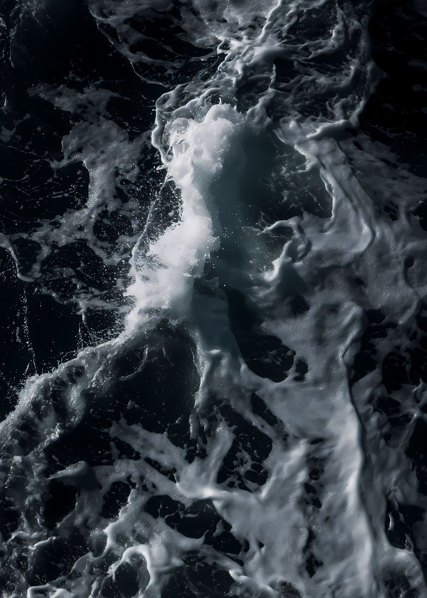 'Ocean Waves' Poster, picture, metal print, paint by Shamoon Ibrahim ...