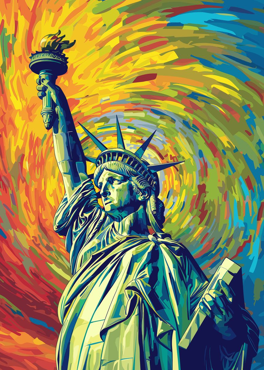 'Statue of Liberty Style' Poster, picture, metal print, paint by Omar ...