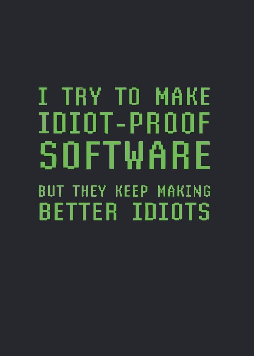 'Funny Programming' Poster, picture, metal print, paint by Bee Guts ...