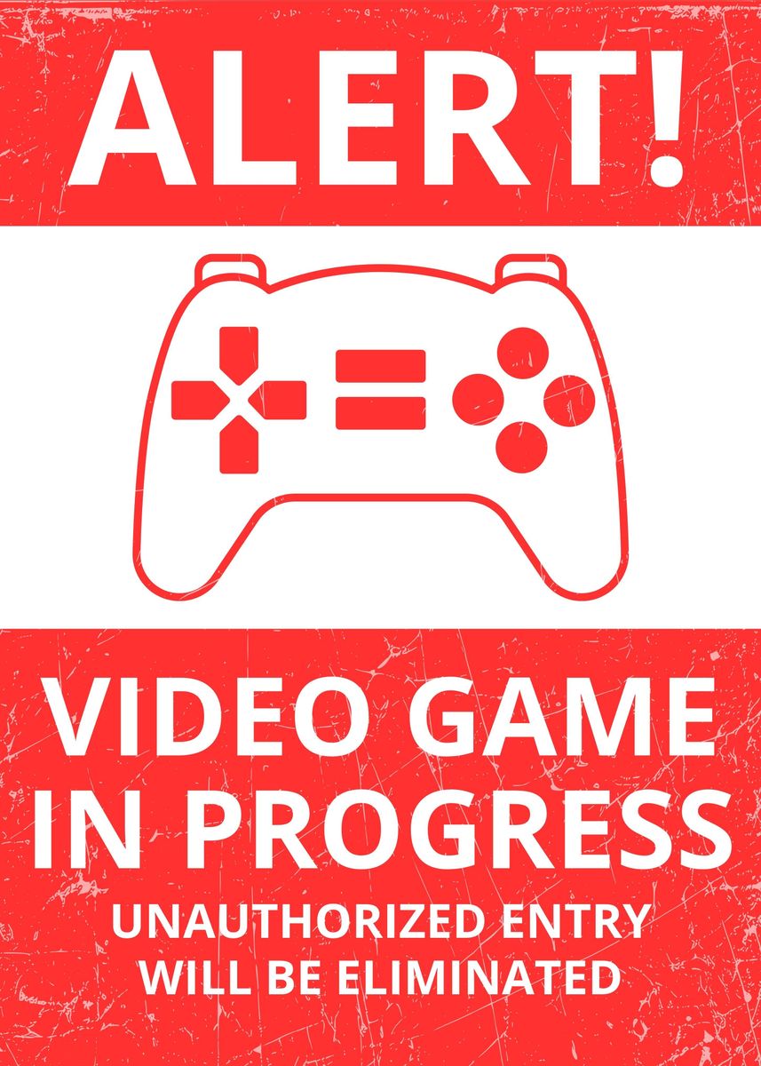 'Alert Video Game ' Poster, picture, metal print, paint by EDSON RAMOS ...