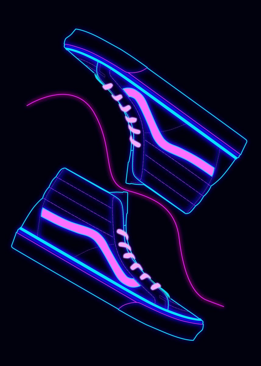 'neon kicks' Poster, picture, metal print, paint by best art moshper ...