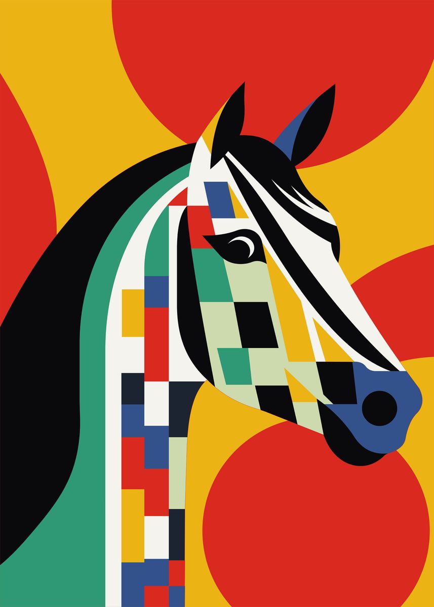 'Minimalist Horse' Poster, picture, metal print, paint by Cool Worker ...