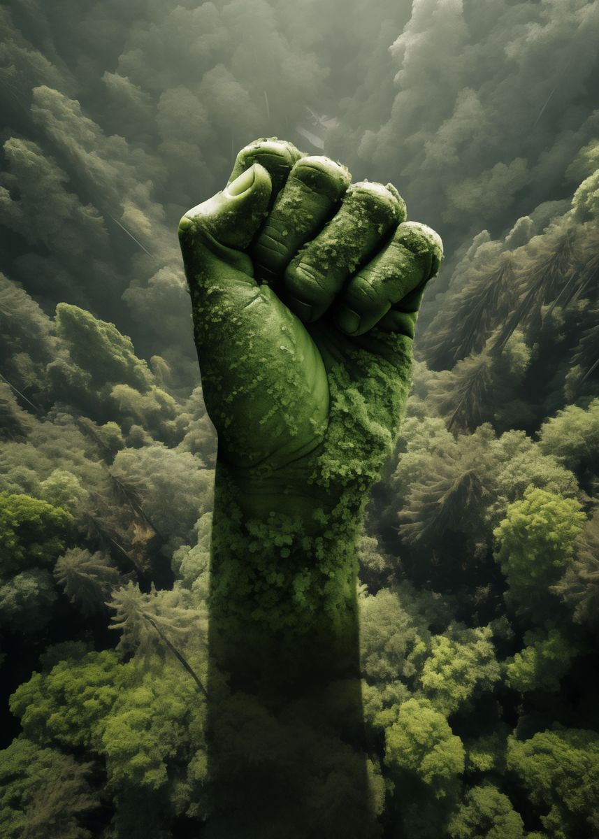 'Fight For Earth Day Nature' Poster, picture, metal print, paint by ...