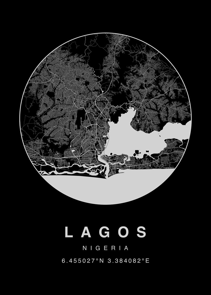 'Lagos' Poster, picture, metal print, paint by Notorious Productions ...