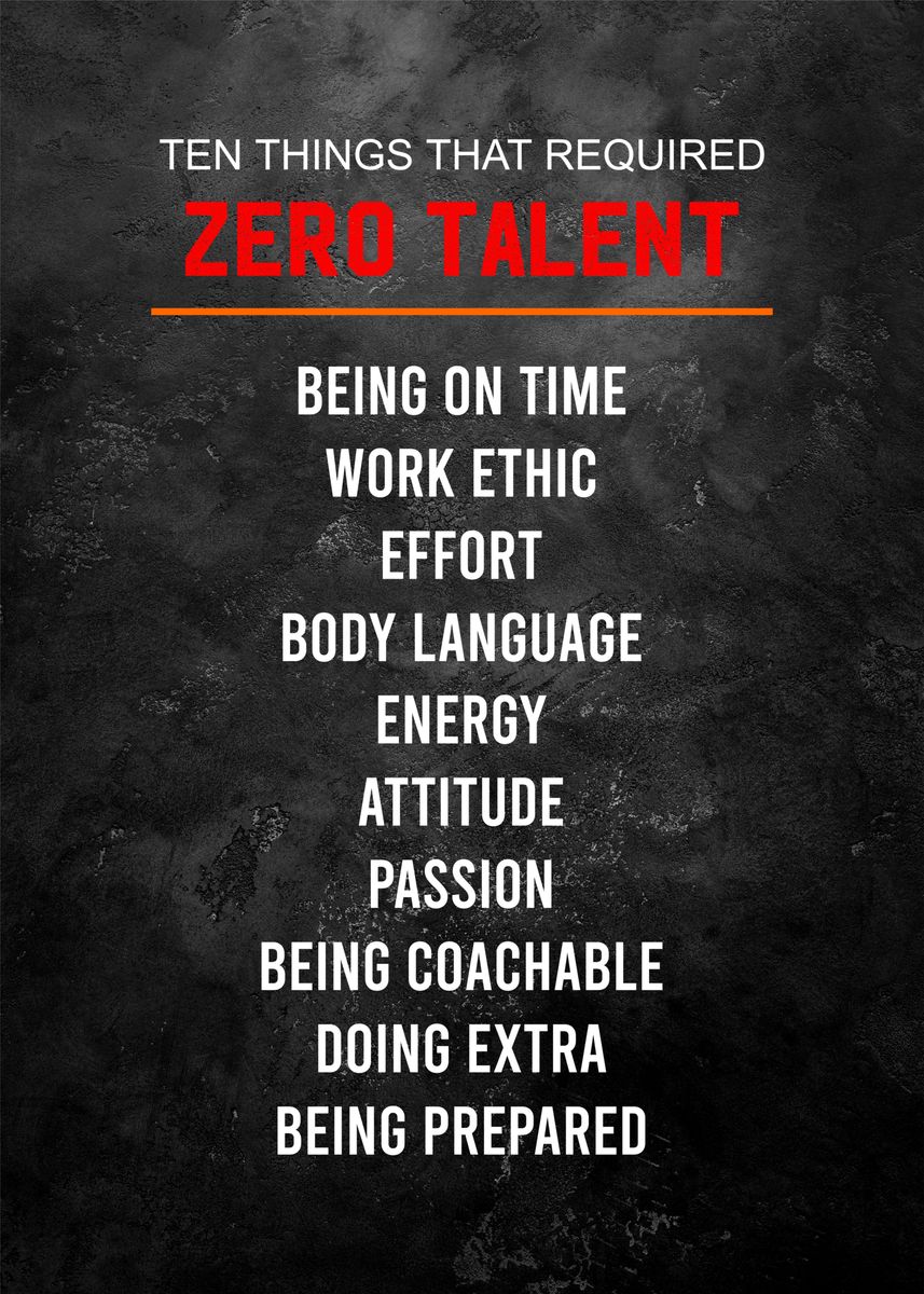 'zero talent' Poster, picture, metal print, paint by Bestselling Music ...