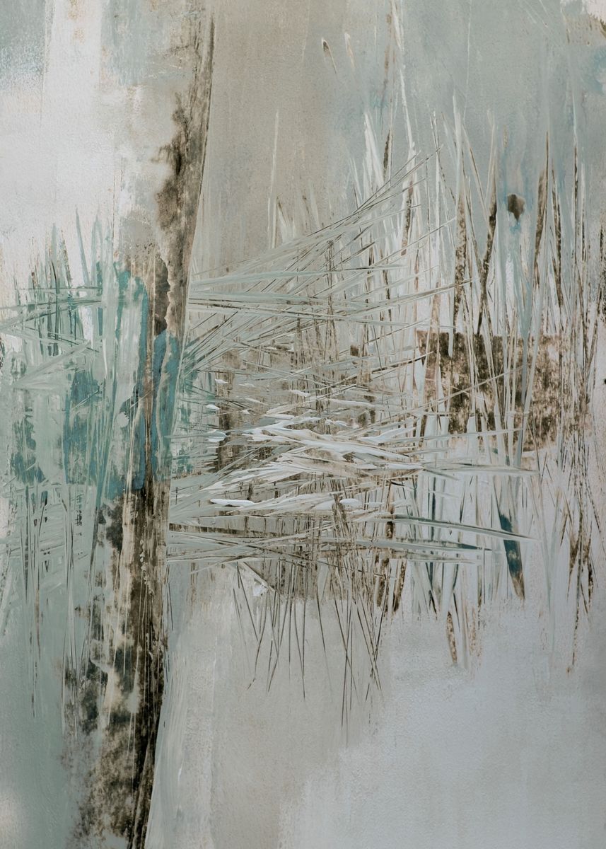 'Light blue art' Poster, picture, metal print, paint by Ela Szczepaniak ...