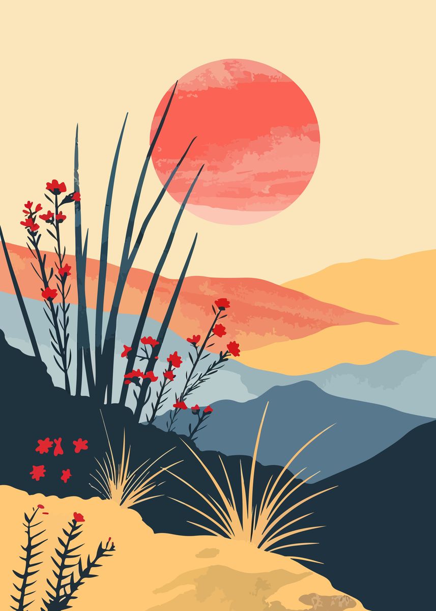 'Boho Plants Minimalist' Poster, picture, metal print, paint by LVTFCO ...