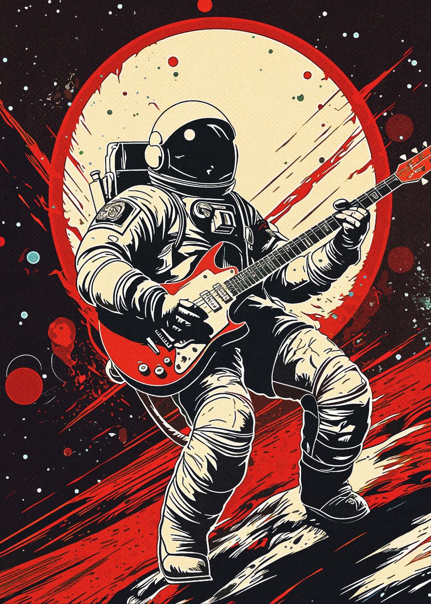 'Music Astronaut' Poster, picture, metal print, paint by Muh Asdar ...