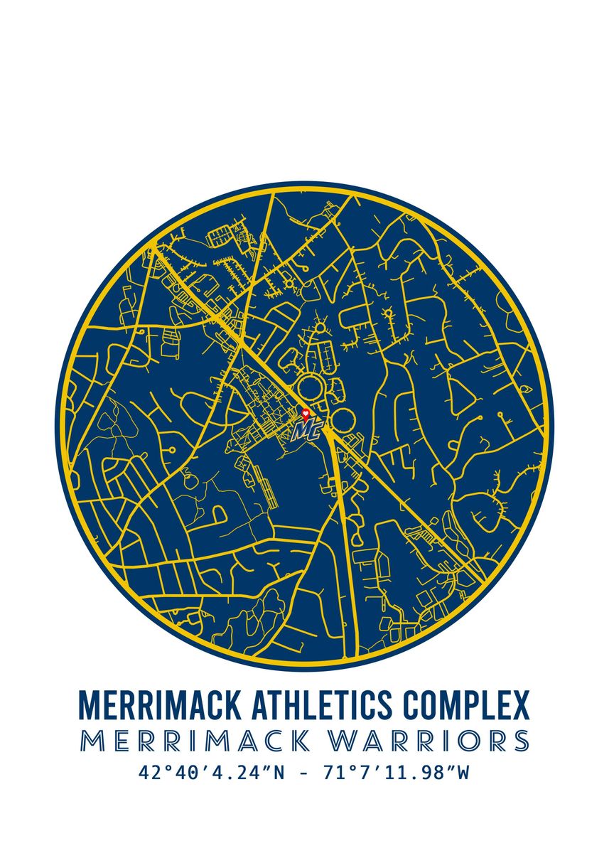 'Merrimack Warriors ' Poster, picture, metal print, paint by Brian John ...