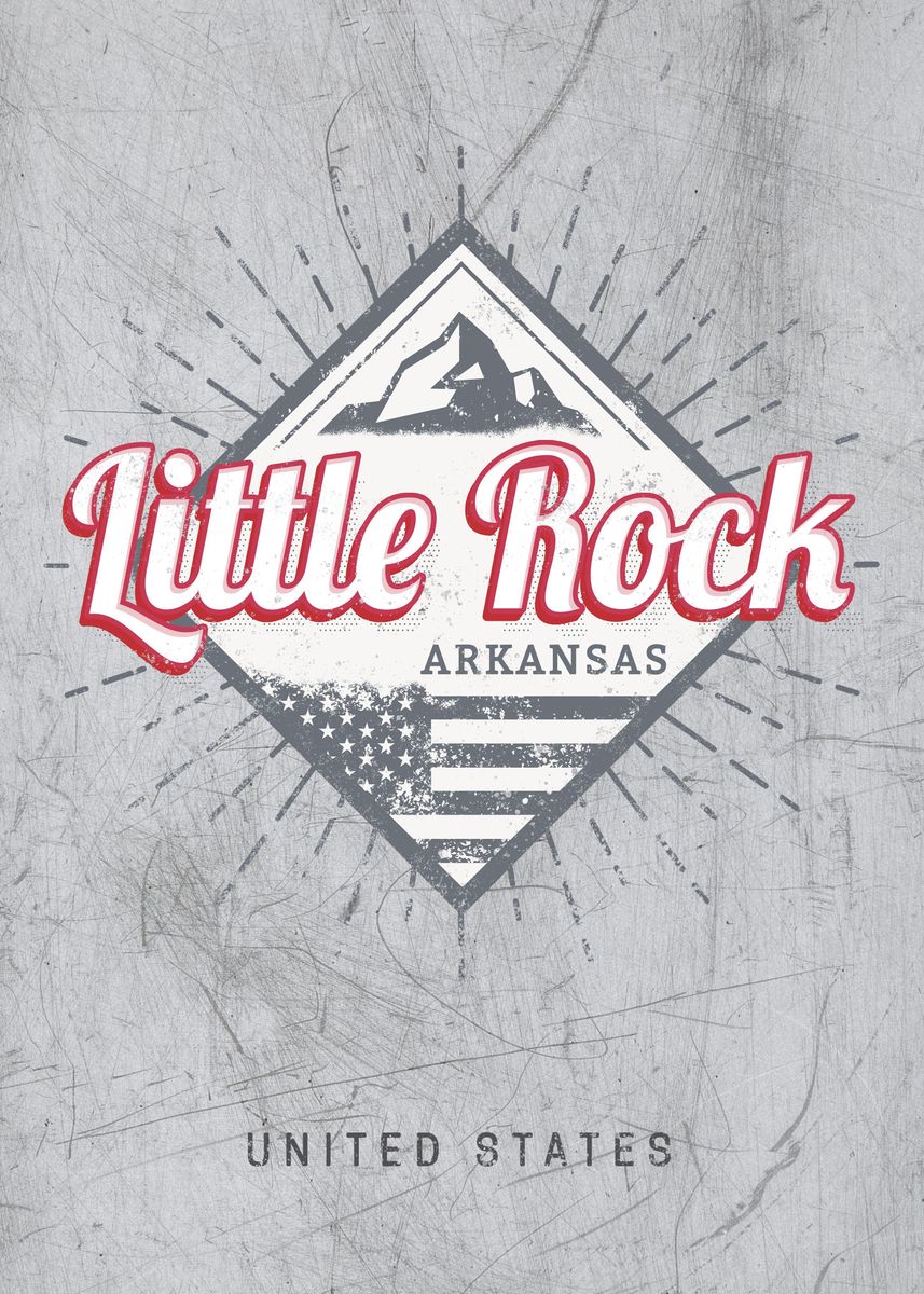 'Little Rock Arkansas USA' Poster, picture, metal print, paint by Nils ...