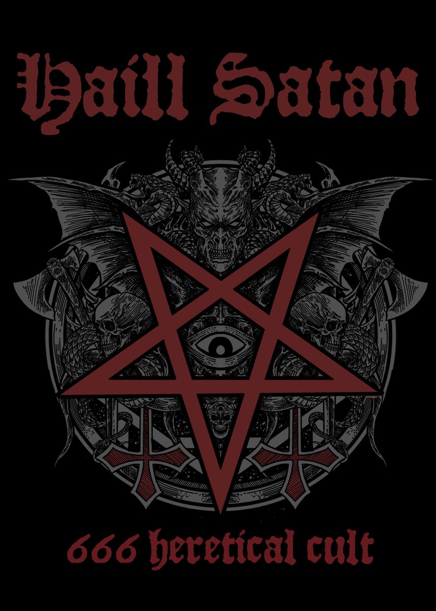 'Haill satan' Poster, picture, metal print, paint by Ihwanul Art | Displate