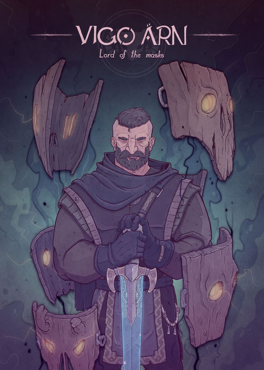 'Heartax Vigo Arn ' Poster, picture, metal print, paint by Dawid Malik ...