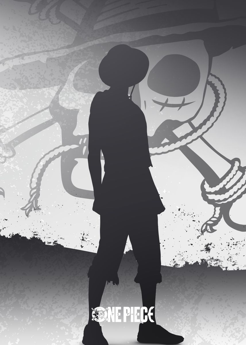 'Minimalistic Luffy' Poster, picture, metal print, paint by One Piece ...