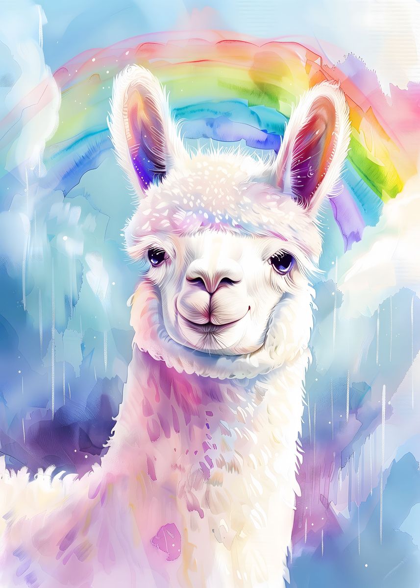 'Alpaca Meme' Poster, picture, metal print, paint by Toko Diwan | Displate
