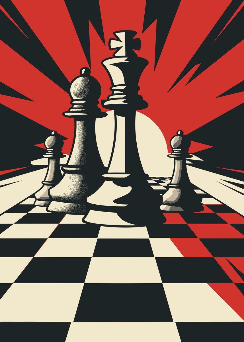 'Chess Board Game' Poster, picture, metal print, paint by Mesh | Displate