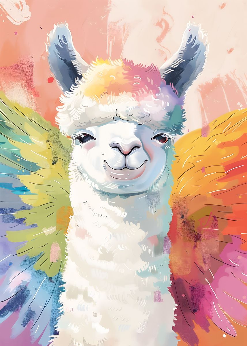 'Alpaca Meme' Poster, picture, metal print, paint by Toko Diwan | Displate