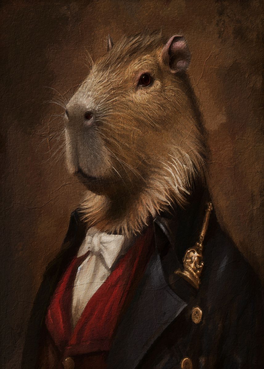 'Capybara Suit' Poster, picture, metal print, paint by Meme Daily ...