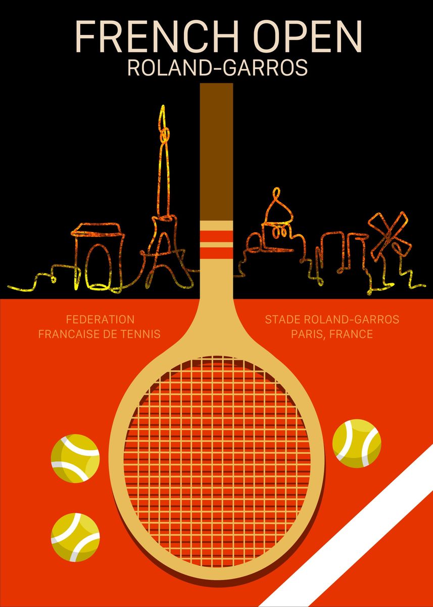 'French open' Poster, picture, metal print, paint by UNIKORN | Displate