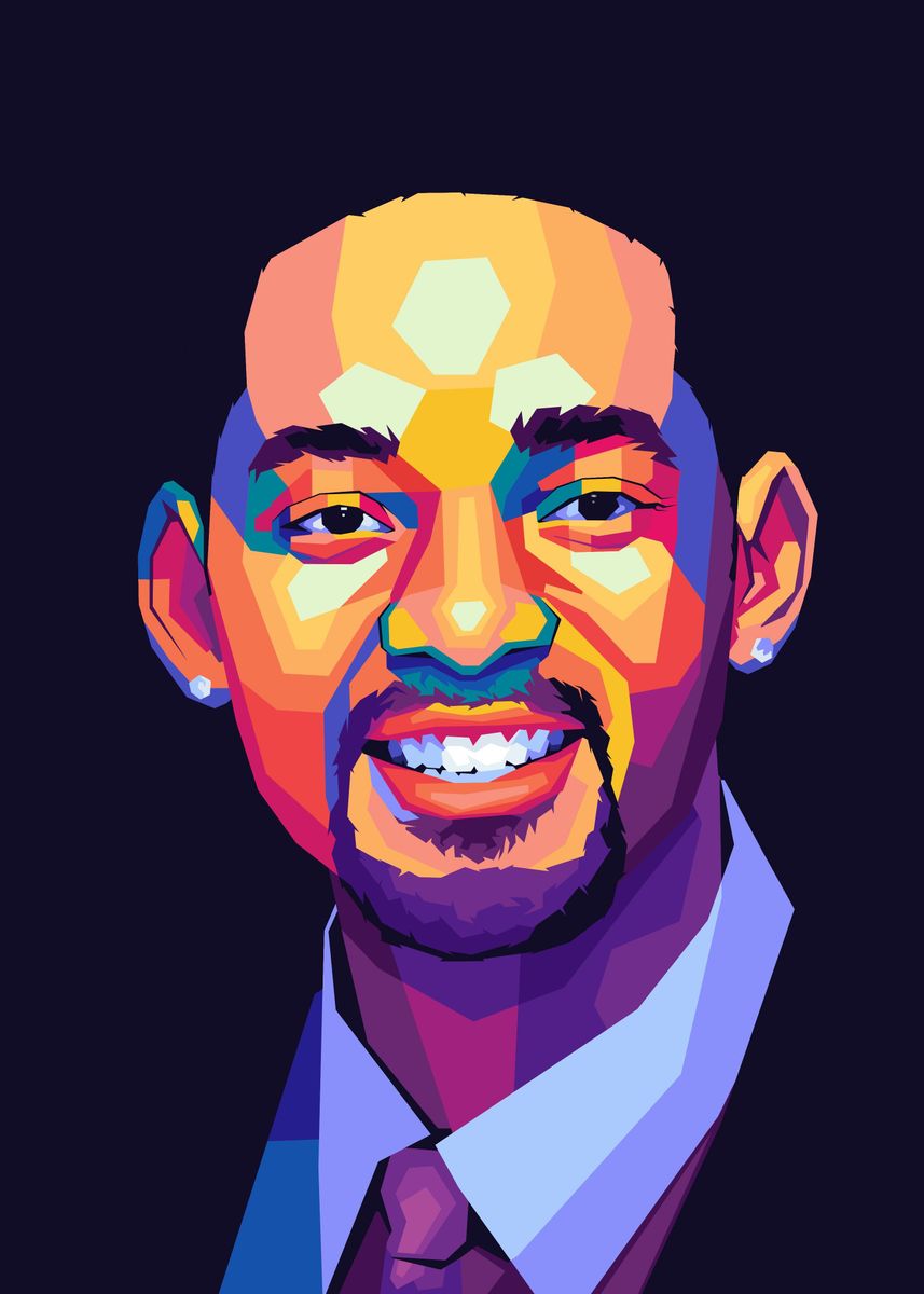 'Will Smith' Poster, picture, metal print, paint by Azlan Xavier | Displate