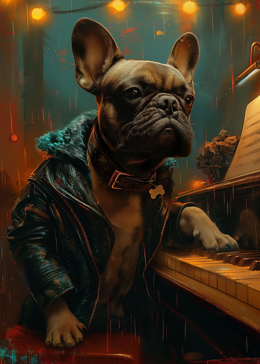 'Jazz dog' Poster, picture, metal print, paint by Iamloudness | Displate