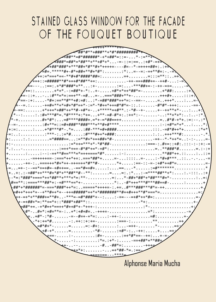 'Stained glass window Ascii' Poster, picture, metal print, paint by The ...