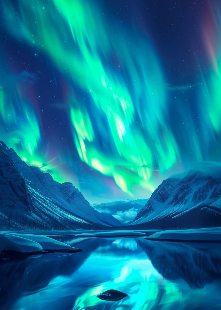 'Aurora 4' Poster, picture, metal print, paint by K3xiao | Displate