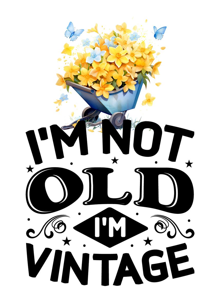 'I am not old' Poster, picture, metal print, paint by Juliana RW | Displate