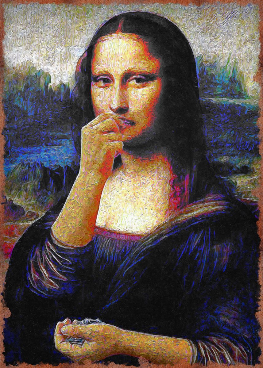 'monalisa meme' Poster, picture, metal print, paint by Limited Edition ...
