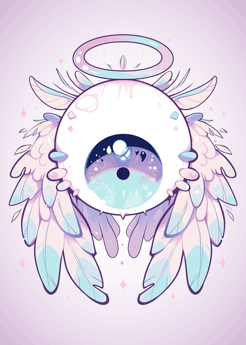 'Pastel Goth Angel Eyes' Poster, picture, metal print, paint by ...