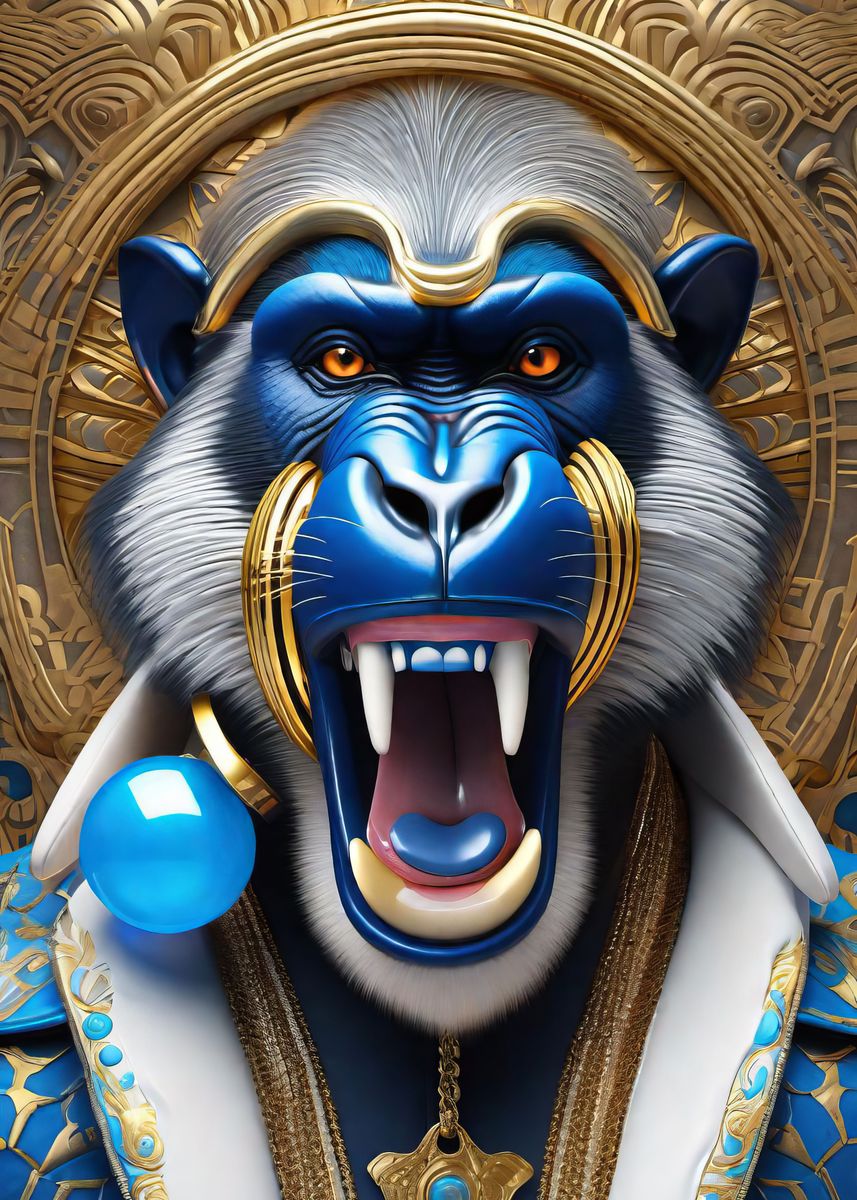 'Mandrill Modern Pop Art 9' Poster, picture, metal print, paint by ...