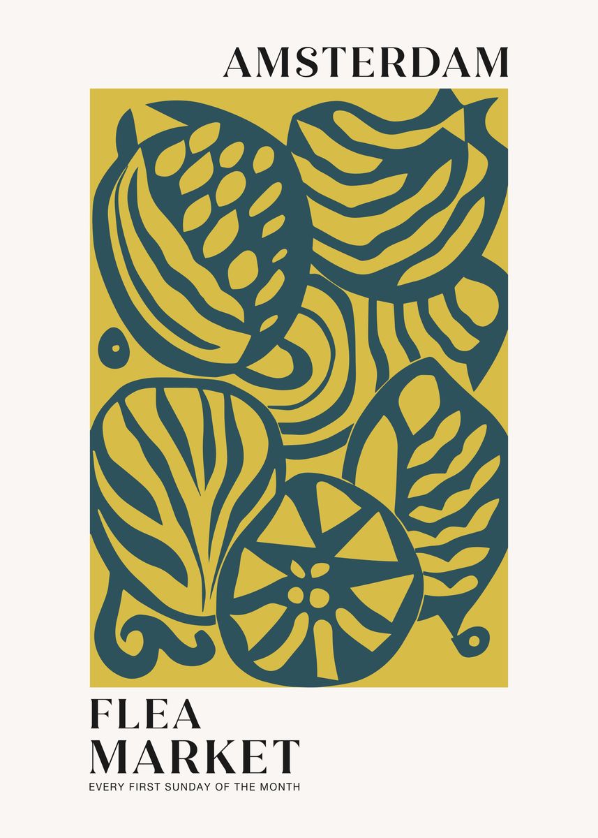 'Amsterdam Flea Market' Poster, picture, metal print, paint by ...