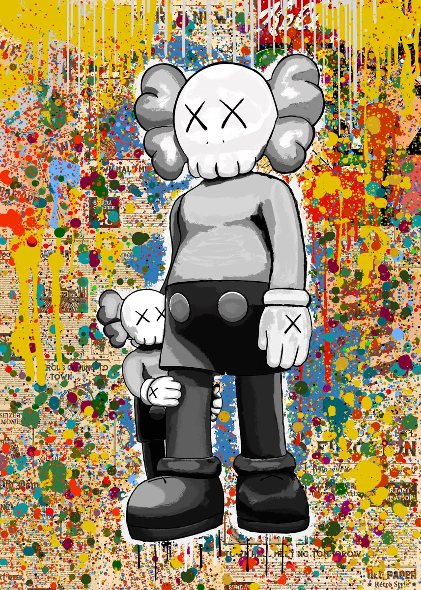 'Graffiti style kaws' Poster, picture, metal print, paint by Biopic ...