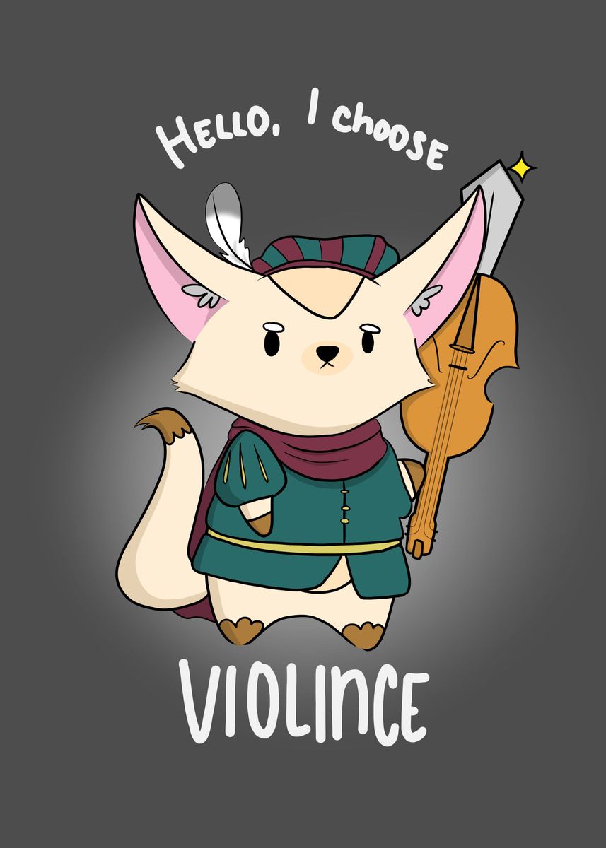 'Violince' Poster, picture, metal print, paint by GeanyBeanie | Displate