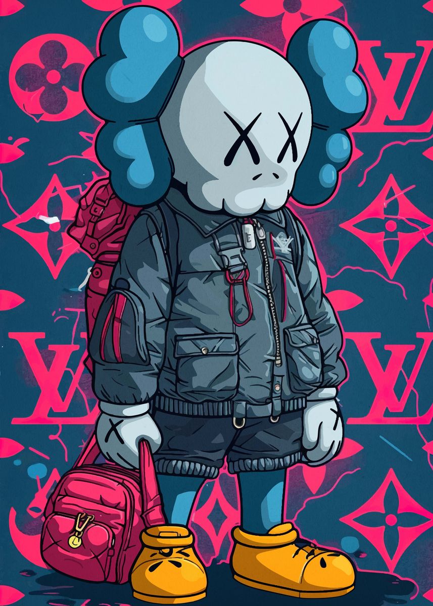 'Kaws Hypebeast Cartoon ' Poster, picture, metal print, paint by Ellen ...