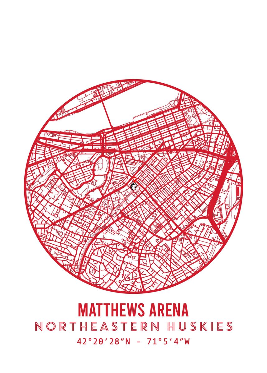 'Northeastern Huskies ' Poster, picture, metal print, paint by Brian ...