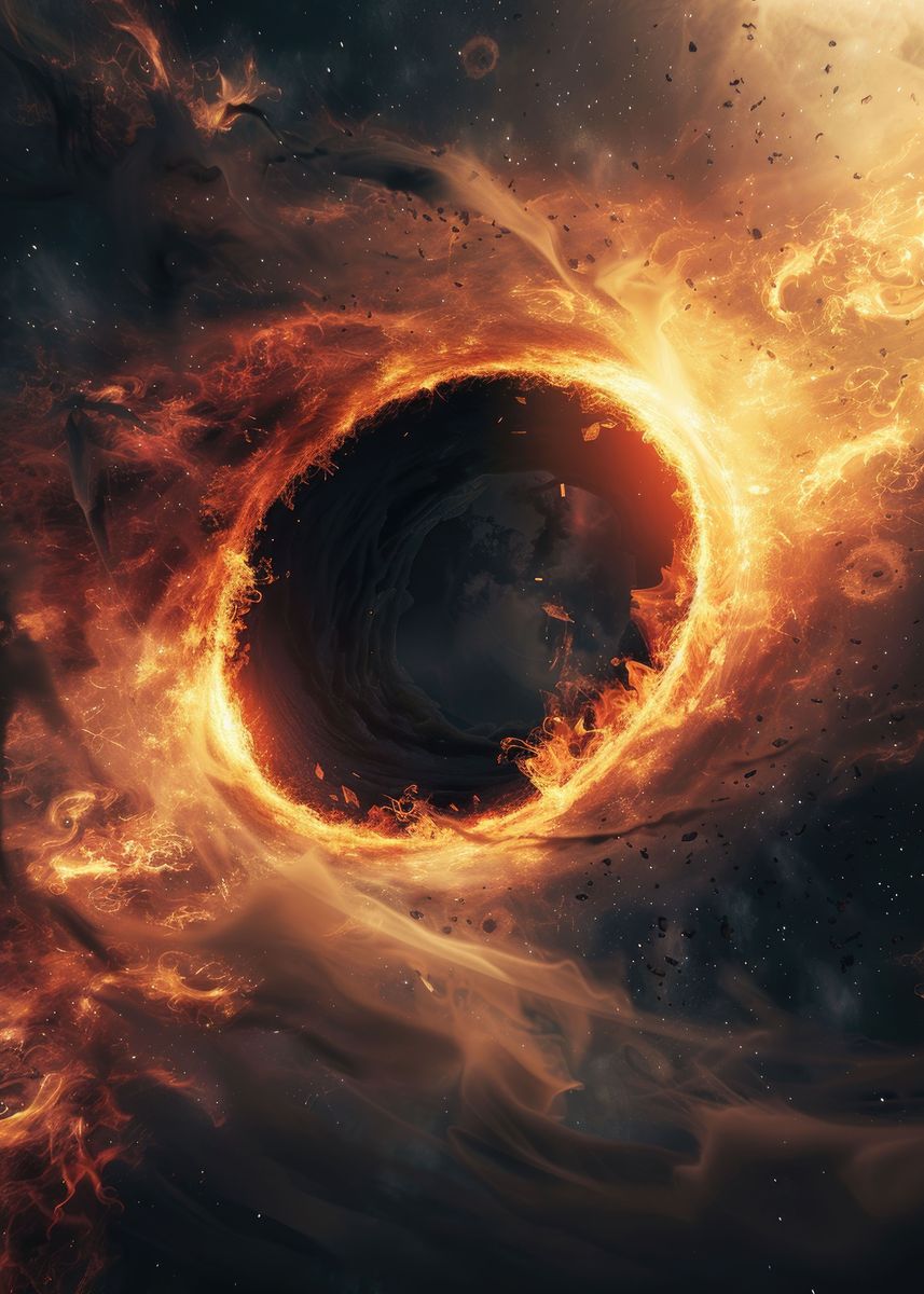 'Portal in Space' Poster, picture, metal print, paint by Jan | Displate