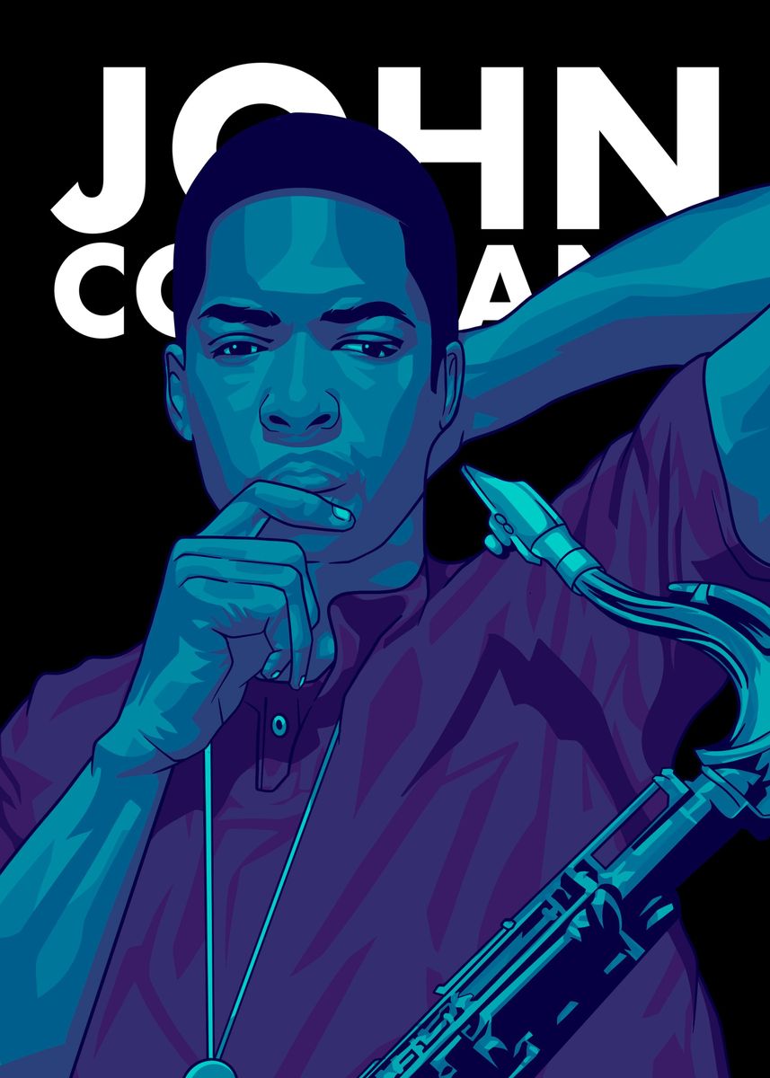 'John Coltrane' Poster, picture, metal print, paint by Imad Wpap | Displate