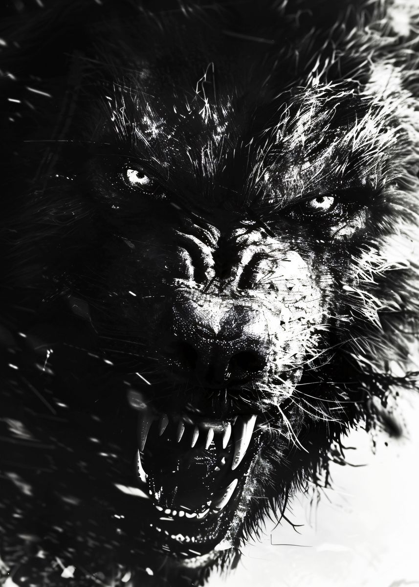 'Aggressive Wolf' Poster, picture, metal print, paint by Undermountain ...