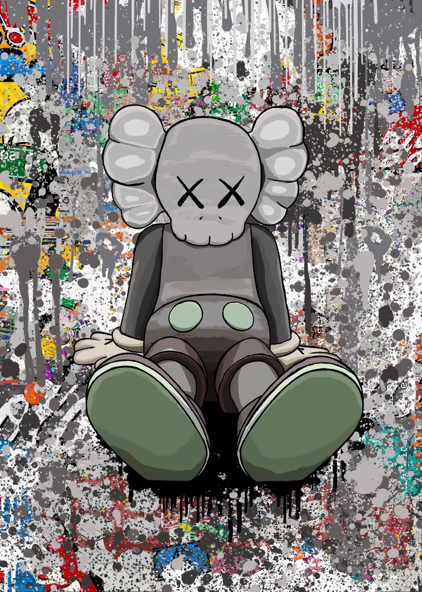 'Kaws graffiti style' Poster, picture, metal print, paint by Biopic ...